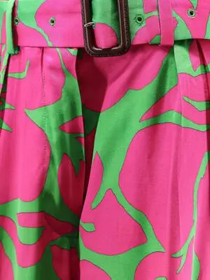 Dries Van Noten Peaches Viscose Trousers - Green