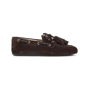 Miu Miu Suede Tassel Loafer - Brown