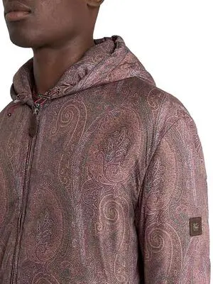 Etro Padded Bomber Jacket With Hood And Arnica Pattern