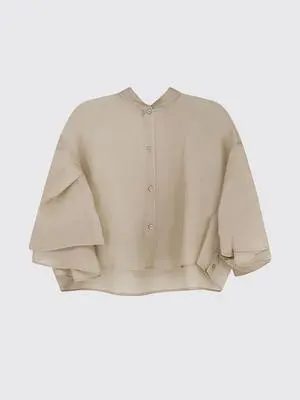 Max Mara Silk Cape Blouse - Cream