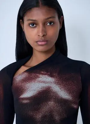 JEAN PAUL GAULTIER Wood Mesh Top