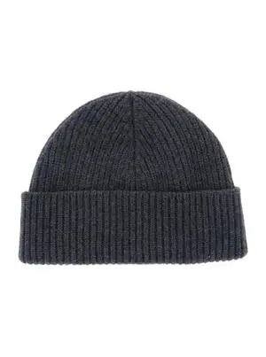 AMI Paris Wool Adc Embroidered Beanie - Gray