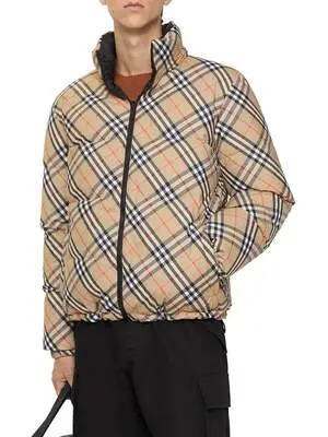 Burberry Snowdon Check Reversible Down Jacket