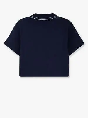 Miu Miu Cotton Sweatshirt With Logo Embroidery