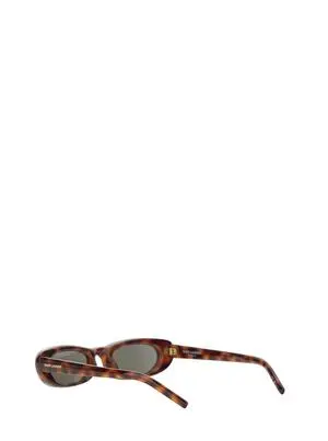 Saint Laurent Sl 557 Shade Geometric Sunglasses - Brown