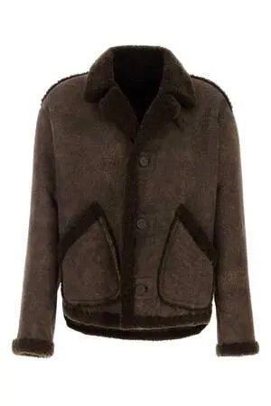 Giorgio Armani Chocolate Shearling Jacket - Brown