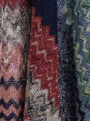 Missoni Cape With Multicolored Motif And Tech Fabric, Multicolored