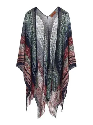 Missoni Cape With Zigzag Motif And Tech Fabric
