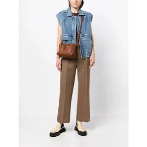 A.p.c. Faux Leather Cross Body Satchel Bag - Brown