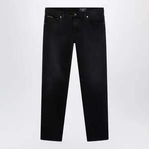 Dolce & Gabbana Stretch Jeans In Grey Denim - Black