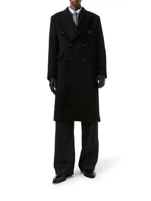 Our Legacy Whale Double-breasted Mohair Wool Coat - Black