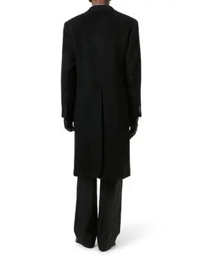 Our Legacy Whale Double-breasted Mohair Wool Coat - Black