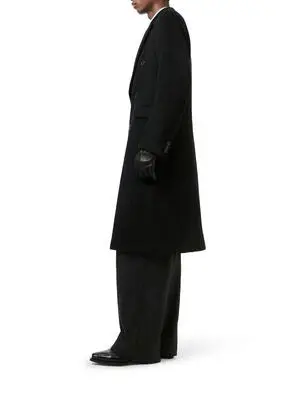 Our Legacy Whale Double-breasted Mohair Wool Coat - Black