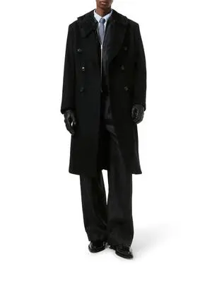Our Legacy Whale Double-breasted Mohair Wool Coat - Black