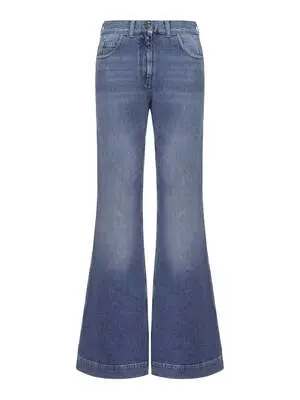 Moncler Wide Leg Denim Jeans - Blue