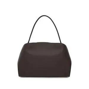 FERRAGAMO Soft Hug Calfskin Shoulder Bag - Brown