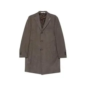 Tagliatore Coats Single Breasted Coats - Brown