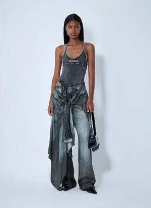DIESEL® Phoebe-dnm Bodysuit - Black