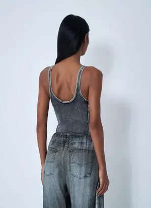 DIESEL® Phoebe-dnm Bodysuit - Black
