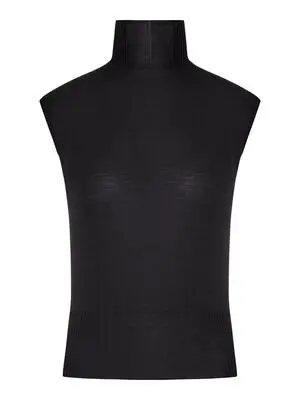 Rick Owens Turtle Knitted Top - Black