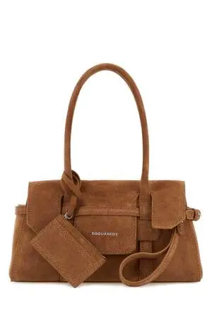 Dsquared2 Camel Suede Shoulder Bag - Brown