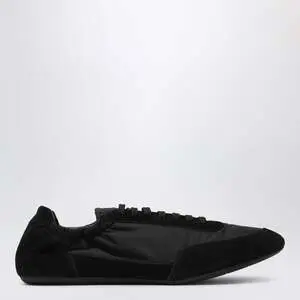 Prada Collapse Re-nylon And Suede Sneakers - Black