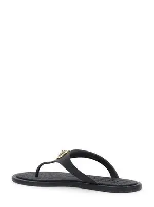 Versace Rubber Medusa Detail Slides - Black