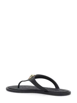 Versace Rubber Medusa Detail Slides - Black