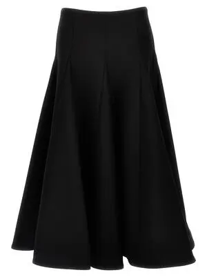 Valentino Garavani Solid Crepe Couture' Skirt - Black