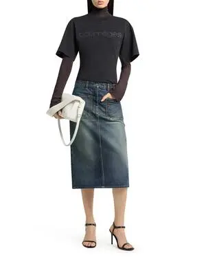 COURREGES Waisted Printed T-shirt