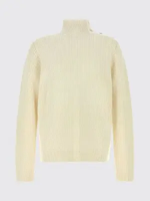 Prada Virgin Wool Knit Sweater - White