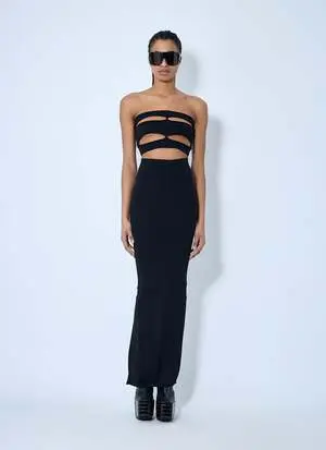 Rick Owens Wool Knit Maxi Skirt