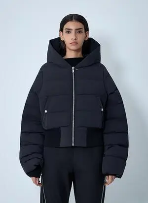 Rick Owens Hooded Down Jacket - Black