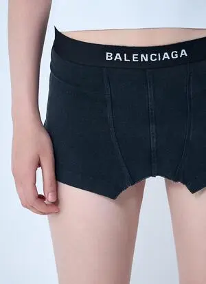 Balenciaga Cut-off Brief Mini Skirt