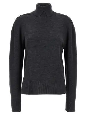 Burberry High Neck Sweater - Gray