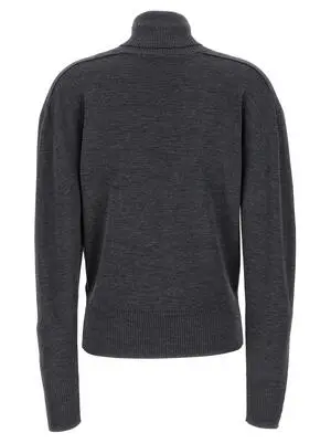 Burberry High Neck Wool Sweater - Gray