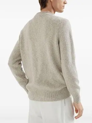 Brunello Cucinelli Wool Crew Neck Sweater - Multicolor