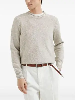 Brunello Cucinelli Wool Crew Neck Sweater - Multicolor