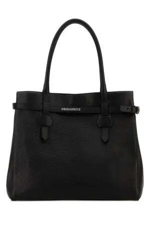 Dsquared2 Leather Twin Shopping Bag - Black