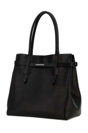 Dsquared2 Leather Twin Shopping Bag - Black