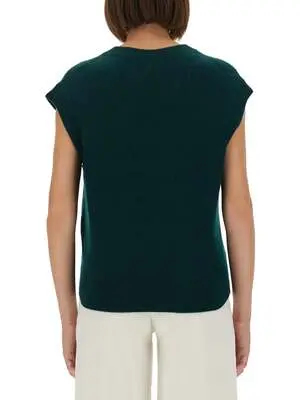 Guest In Residence Cashmere Ribbed Knit Vest