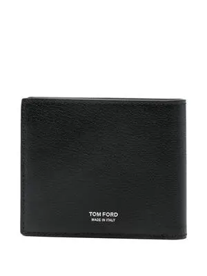 TOM FORD Supple Grained Leather Elongated T Line Classic Bi-fold Wallet
