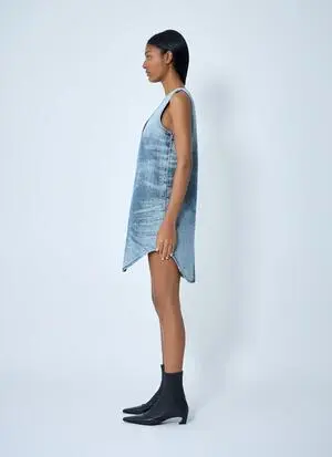 DIESEL® Denim V-neck Sleeveless Dress - Blue