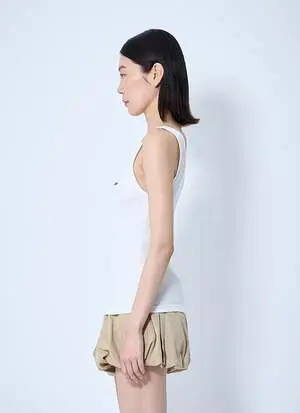 Chloé Logo Motif Jersey Tank Top - White