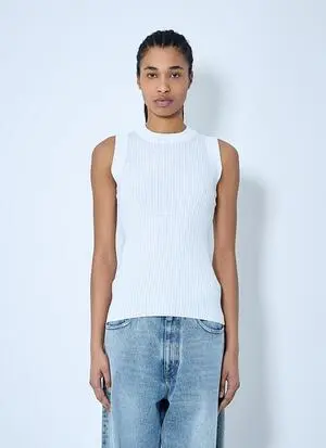 Sportmax Rib Tank Top - White