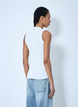 Sportmax Rib Tank Top - White