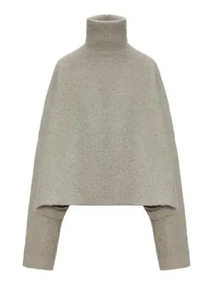 Rick Owens Jumbo Turtleneck Sweater - Cream