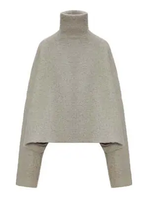 Rick Owens RICK OWENS Jumbo Turtleneck Sweater Cream