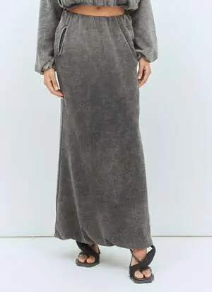 DIESEL® O-tulip Maxi Skirt - Gray