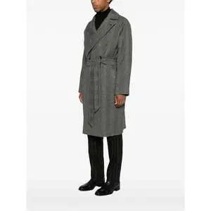 Tagliatore Grey Coats Double Breasted Coats